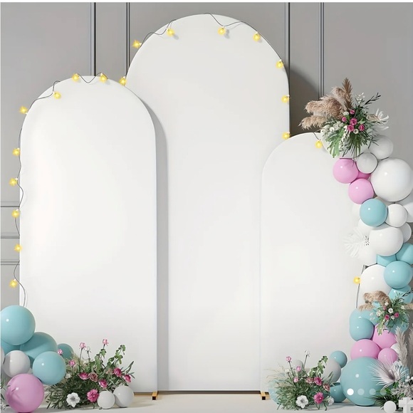 Party Supplies | 3 Pc Elastic Fiber Twosided Wedding Arch Backdrop ...